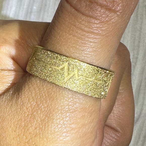 Accessories | Starlight 14k Gold Plated Stainless Steel Heartbeat Ekg ...